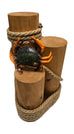 Set of 3 Nautical Wood Piling Decorations – Real Wooden Pier Posts for ...