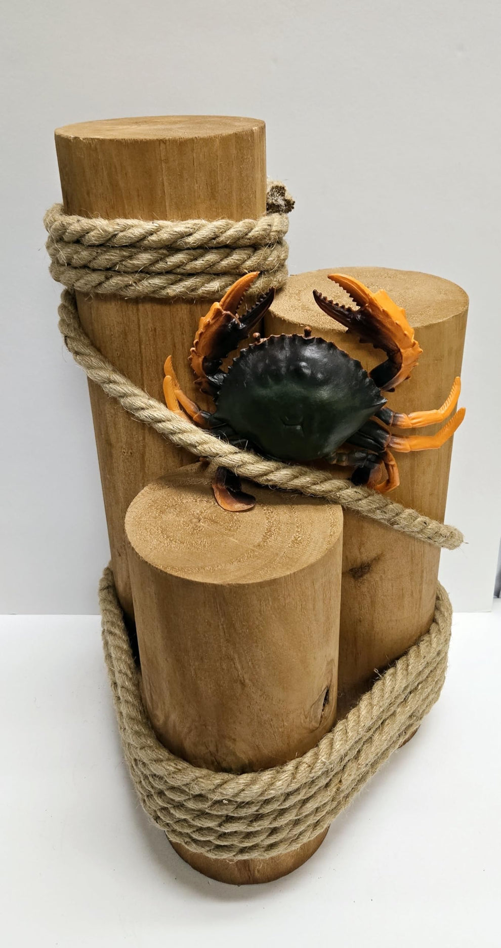 Set of 3 Nautical Wood Piling Decorations – Real Wooden Pier Posts for ...